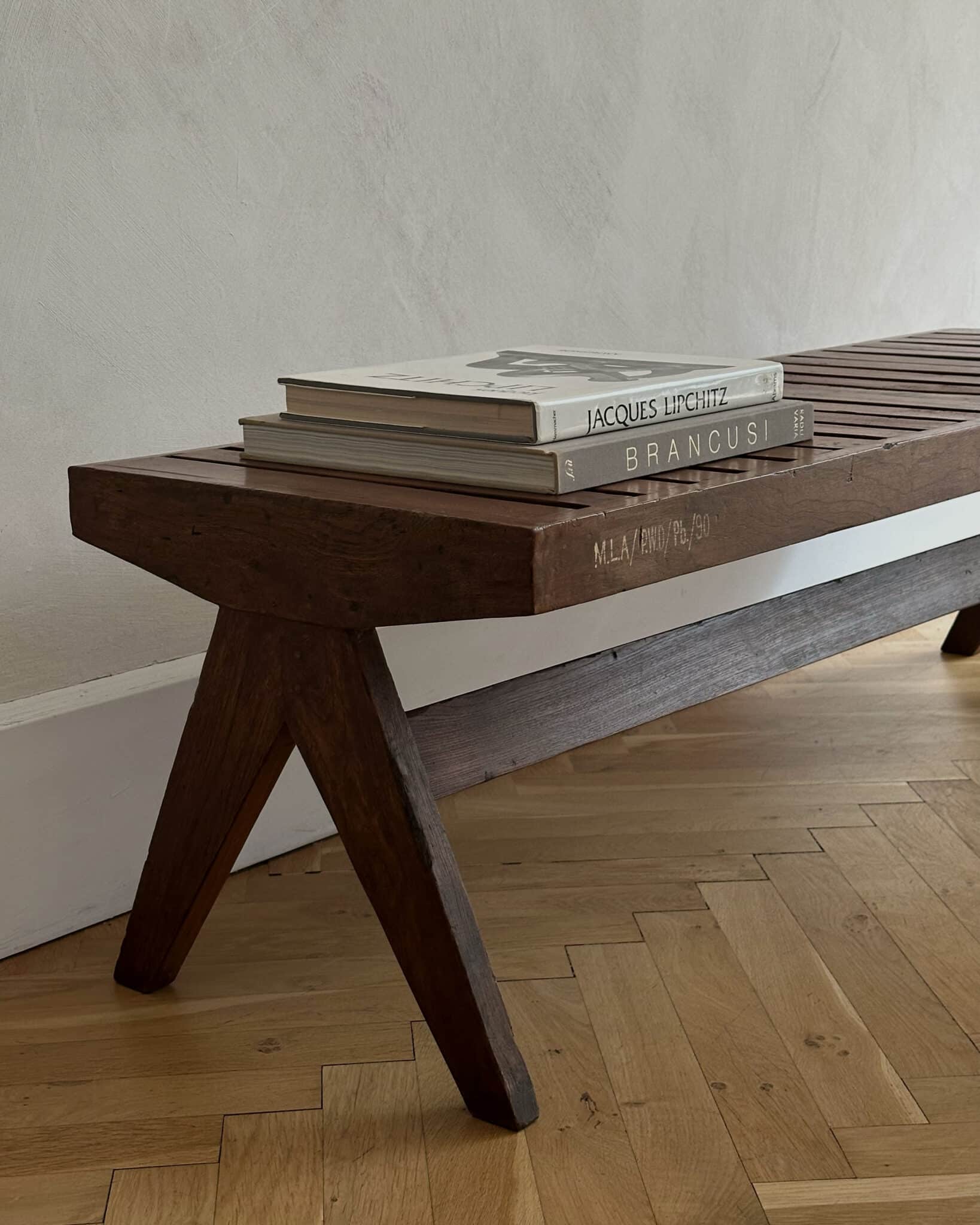 PIERRE JEANNERET, SLATTED BENCH, PJ-SI-33-E - RUBY ATELIER